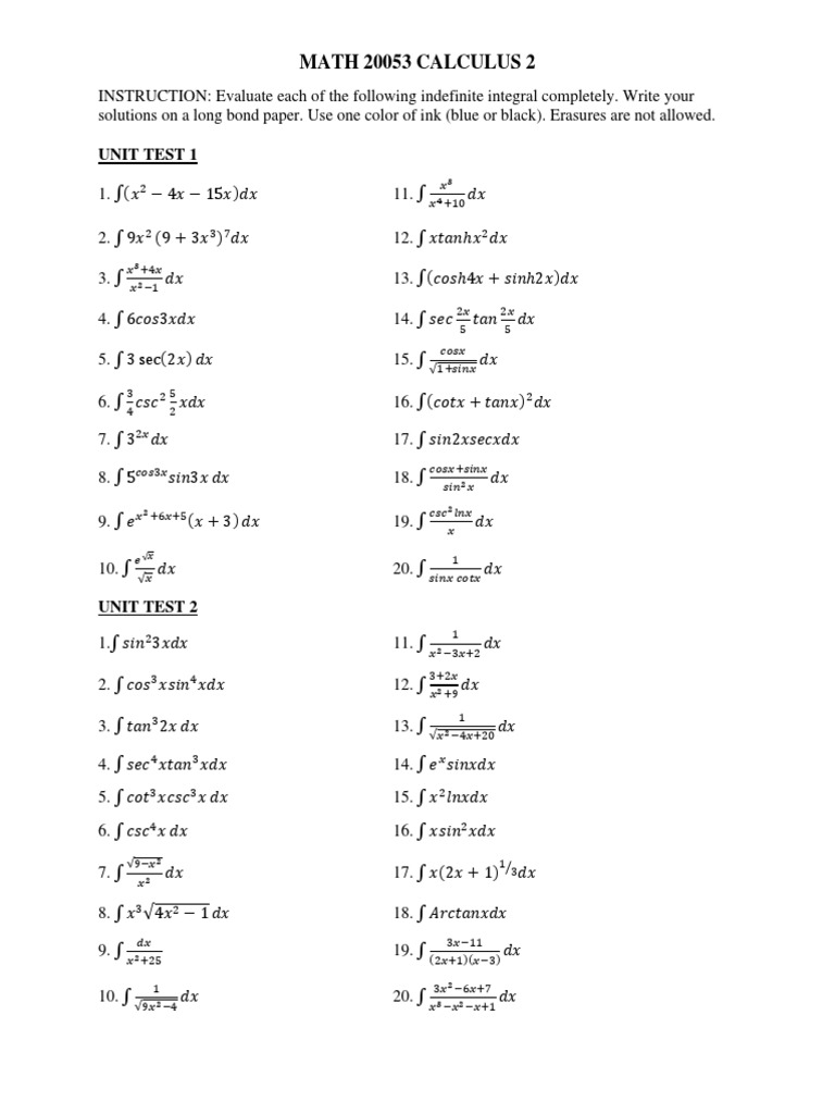 Unit Test 1 | PDF | Mathematical Analysis | Calculus