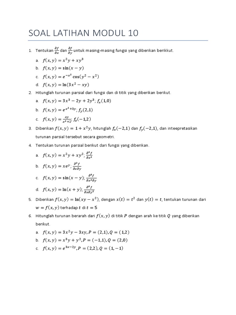 Matdas 2a - Tutorial Modul 10 - 2020 | PDF