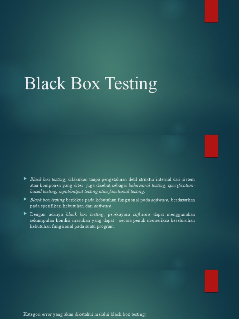 Black Box Testing | PDF | Komputer