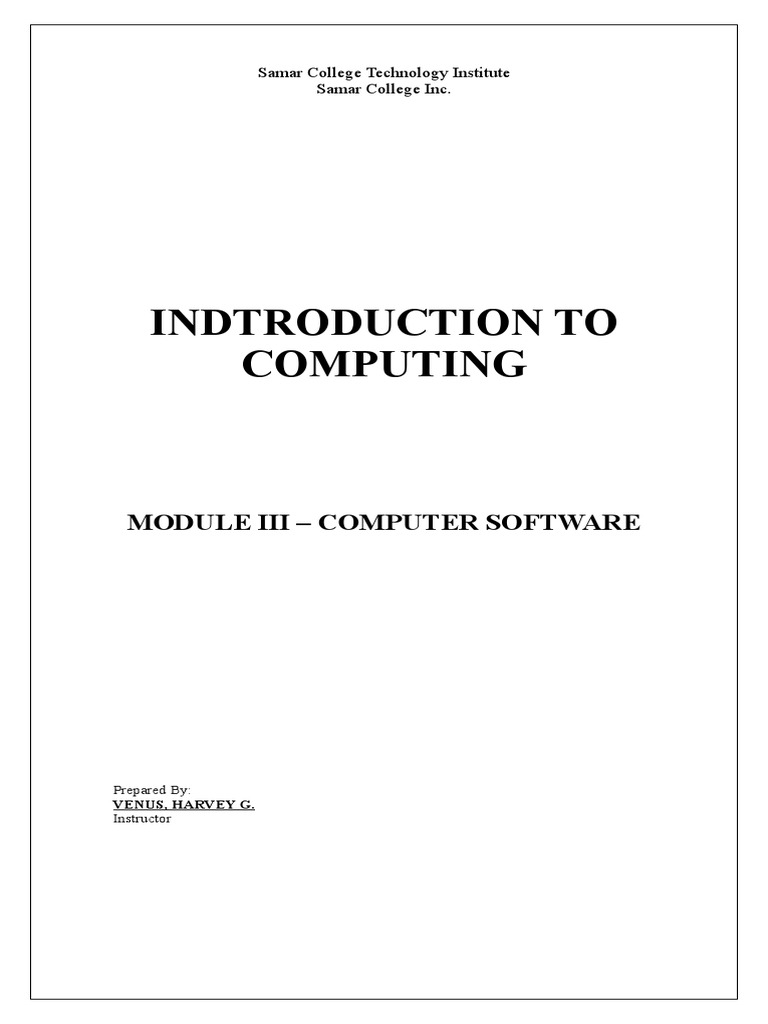 Module 3 - Software | PDF | Operating System | Computer Data Storage