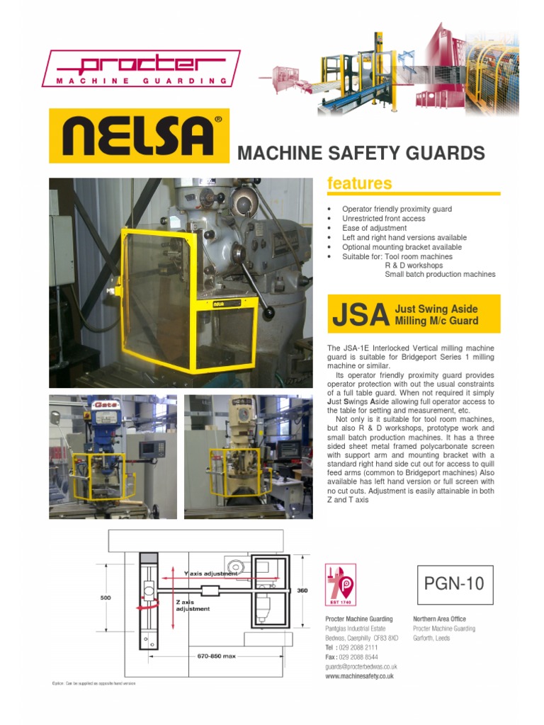 NELSA JSA Milling Machine Guard PGN10 | PDF