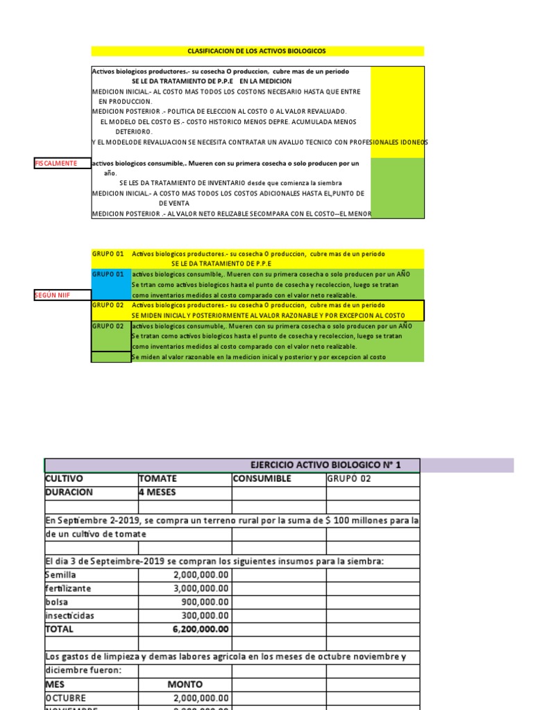 Ejercico #16 Activos Biologicos | PDF | Depreciación | Contabilidad