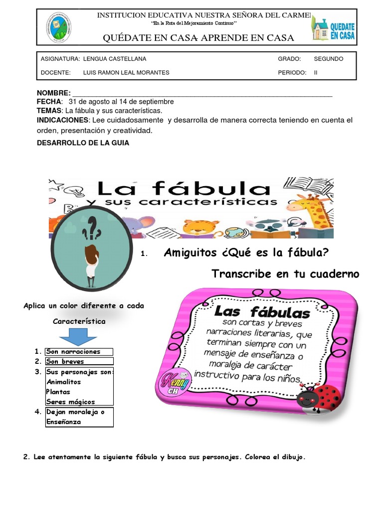 La Fabula, Caracteristicas y Elementos - Removed | PDF | Fábula