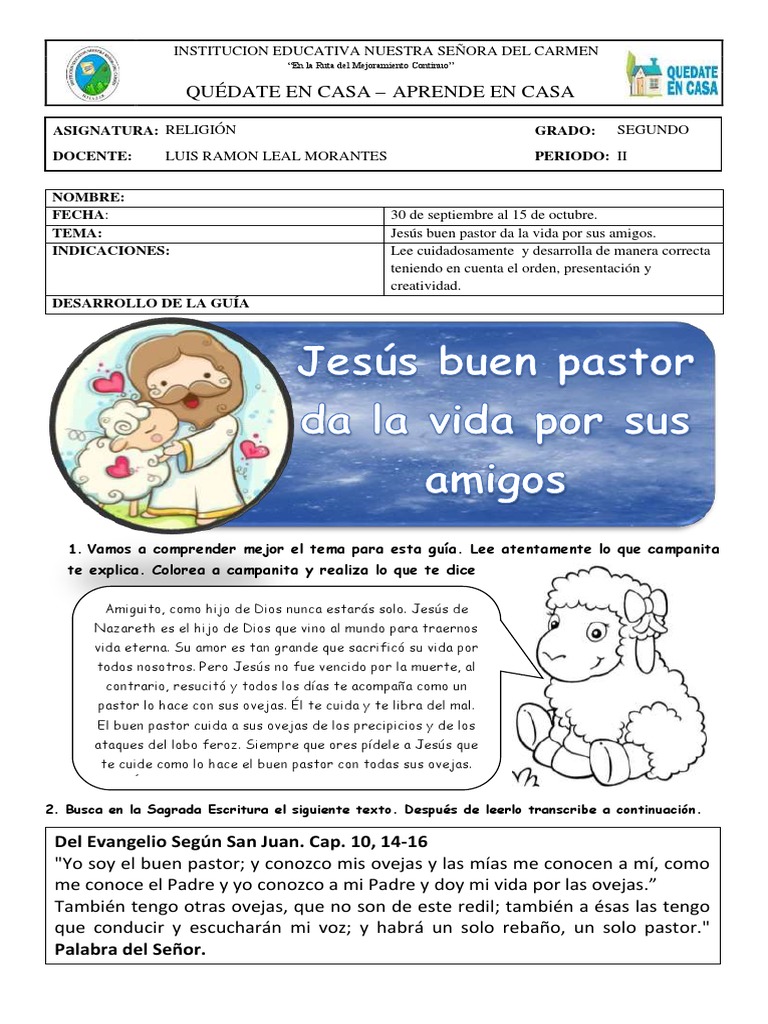 Jesus Es El Buen Pastor. | PDF | Jesús