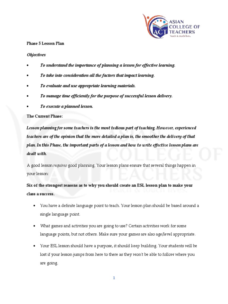 Module 6 | PDF | Lesson Plan | Lesson