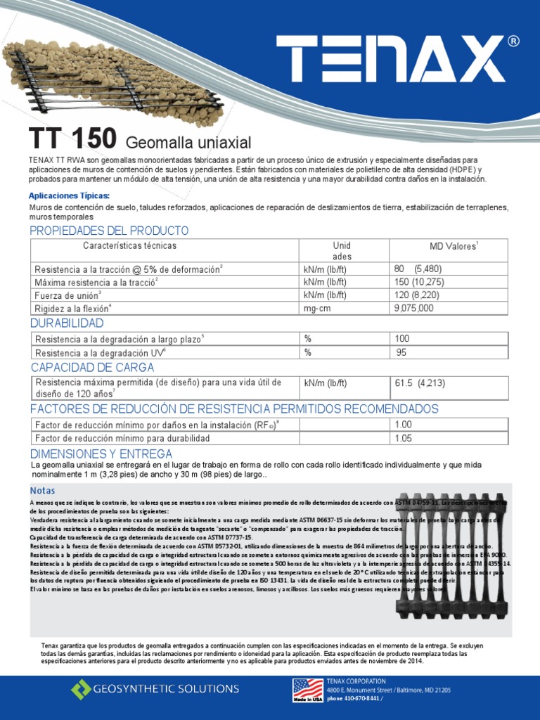 Data Sheet TENAX TT 150 Americas Market | PDF | Materiales | Física ...