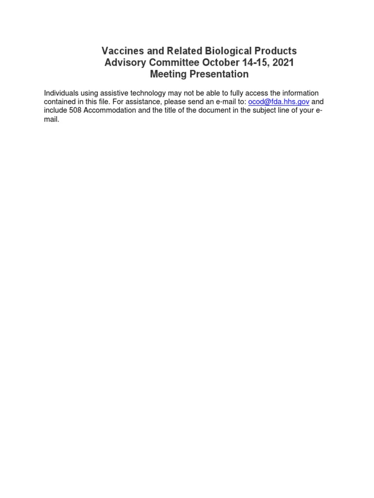 VRBPAC 2021.10.14 15 Meeting Briefing Document FDA (Janssen) | PDF ...