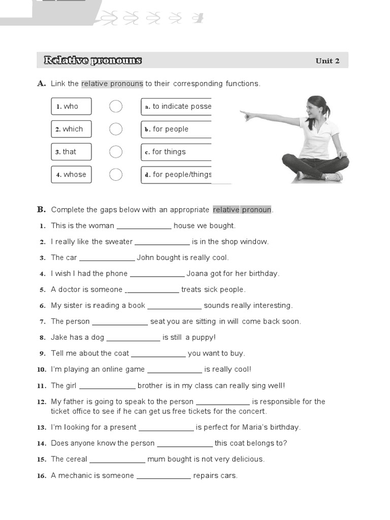 Relative Pronouns: Unit 2 | PDF