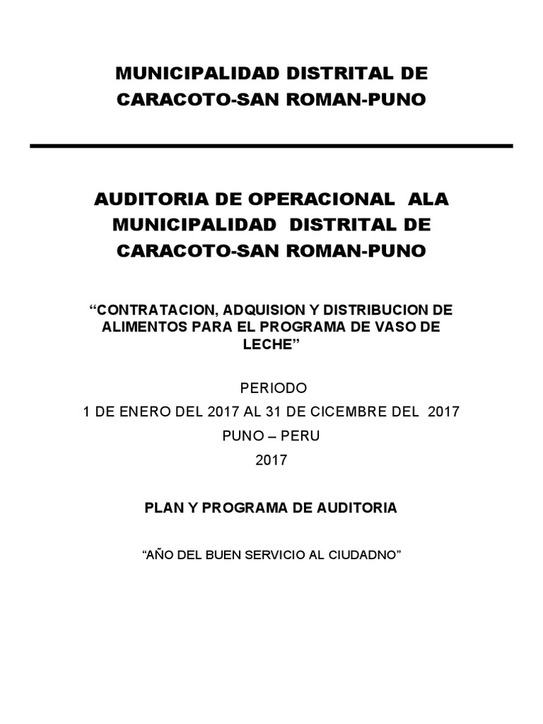 Municipalidad Distrital de Caracoto | PDF