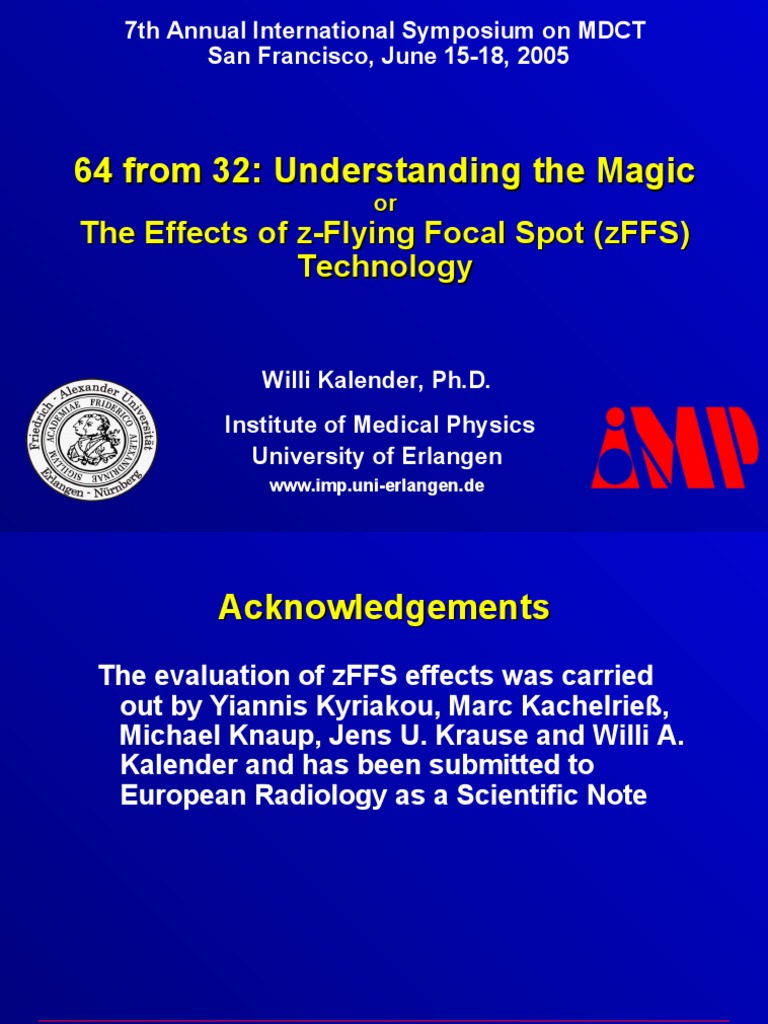 Understanding the Magic of z-Flying Focal Spot (zFFS) Technology | PDF ...
