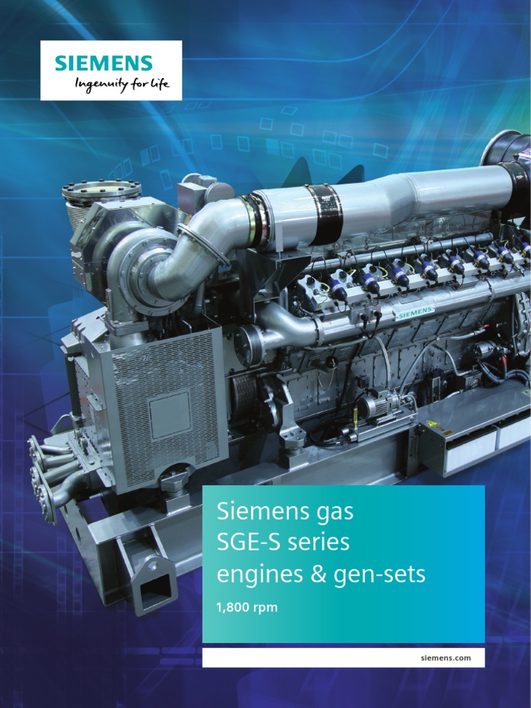Siemens Gas SGE-S Series Engines & Gen-Sets | PDF | Engines | Piston