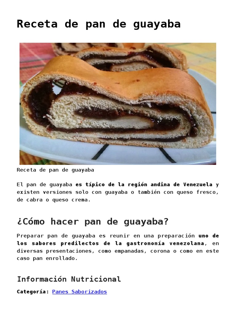 Pan de Guayaba | PDF | Panes | Alimentos
