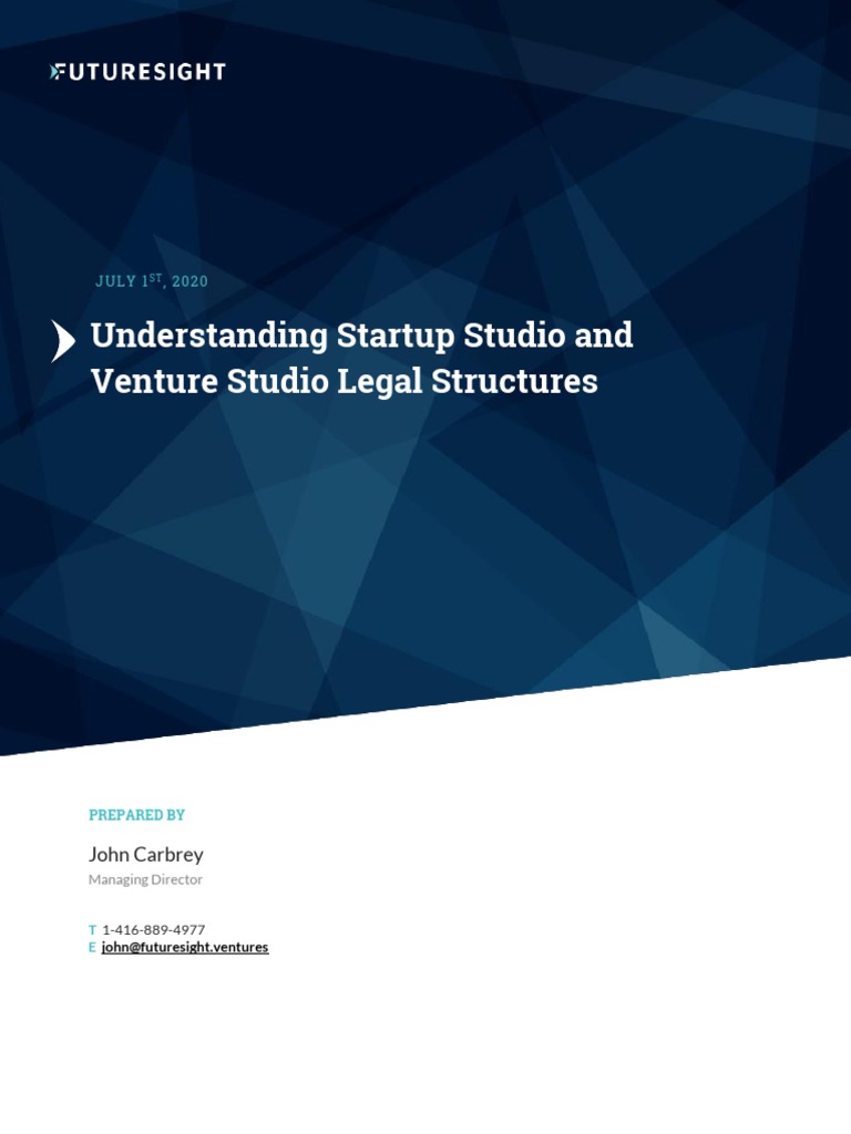 Venture Studio Structures (Downloadable From Website) | PDF | Venture ...