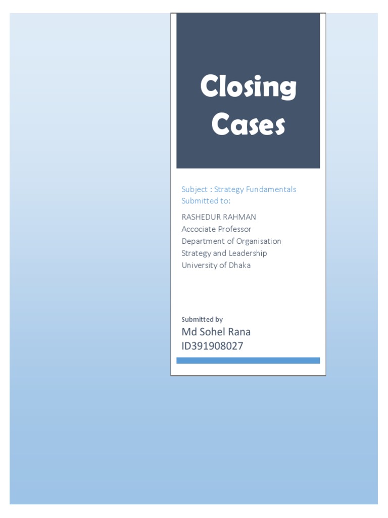 AssignMentFile600413c3241bbSF Closing Cases 91908027 | PDF | Walmart ...