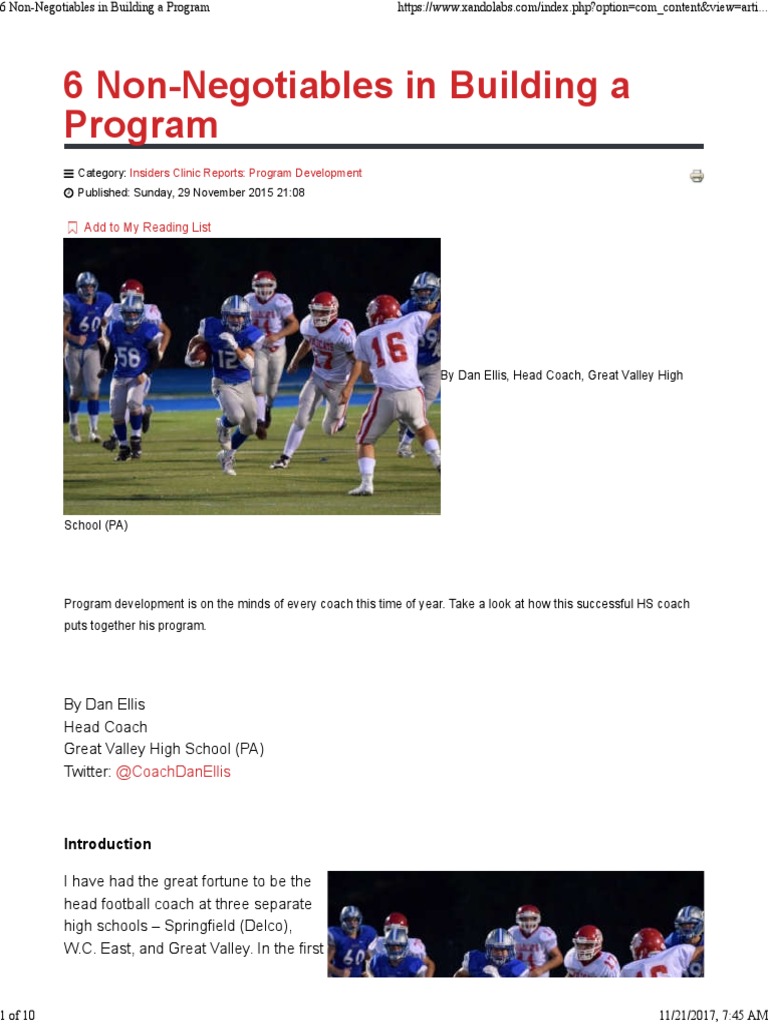 Six Key Strategies for Building a Successful High School Football ...