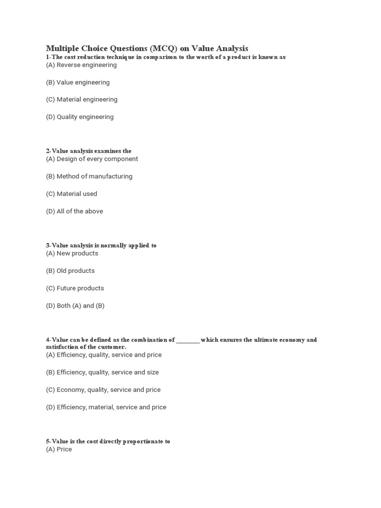 Vave MCQ | PDF | Prices | Value (Economics)