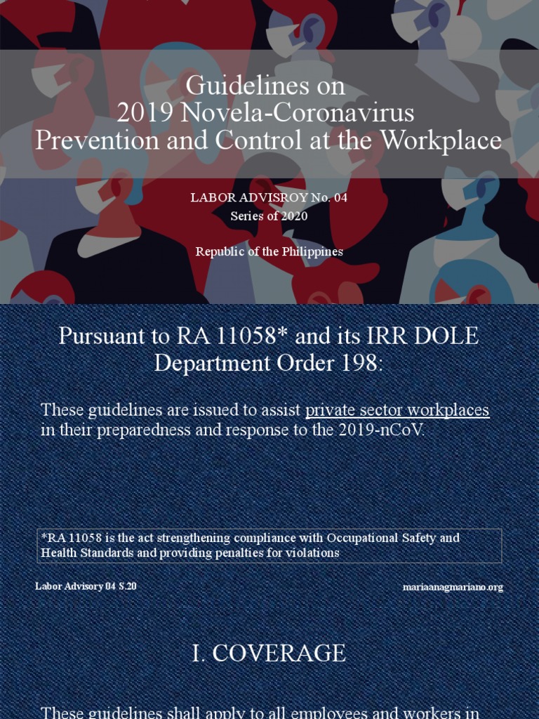 DOLE Labor Advisory 04 S. 2020 | PDF | Personal Protective Equipment ...
