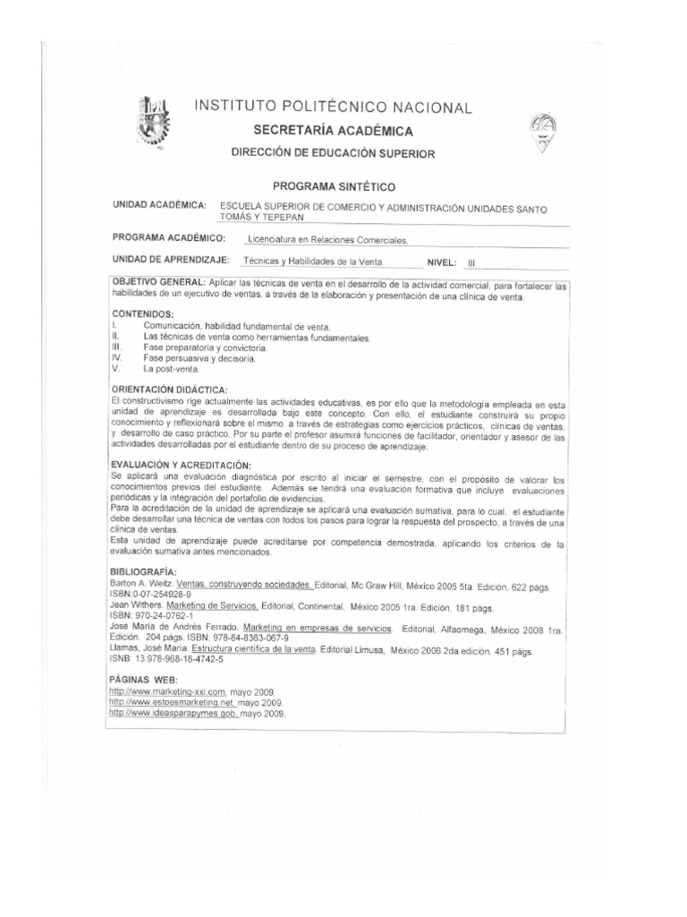 Programa Academico | PDF