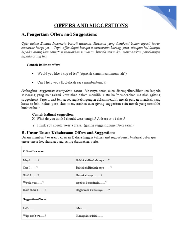 Offers and Suggest | PDF