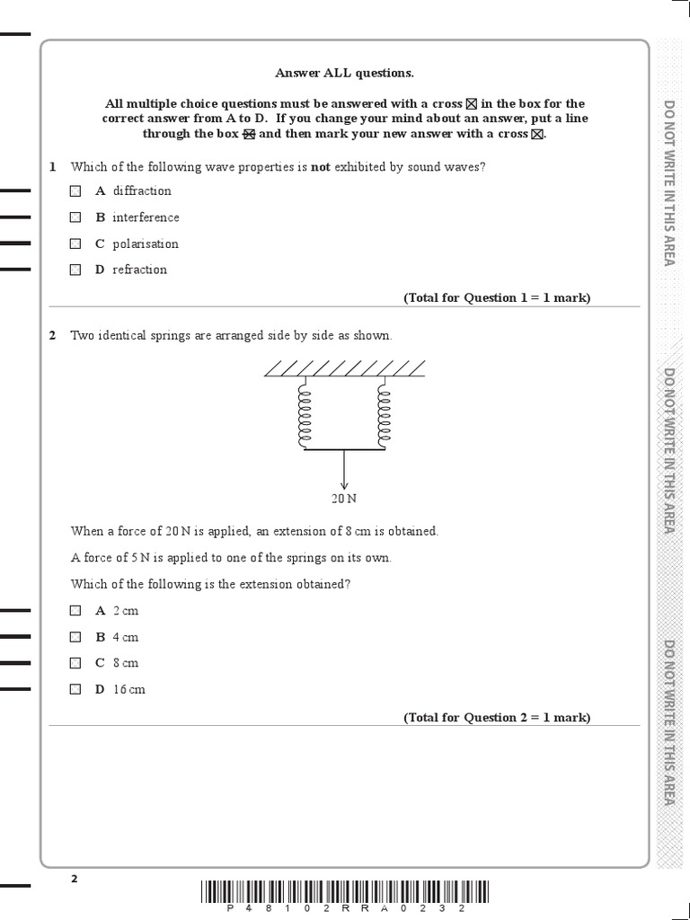 June 2017 QP - Paper 2 Edexcel Physics A-Level | PDF | Atomic Nucleus ...