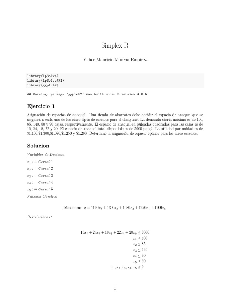 Simplex R Pdf Matemáticas Aplicadas Matemáticas De La Computación