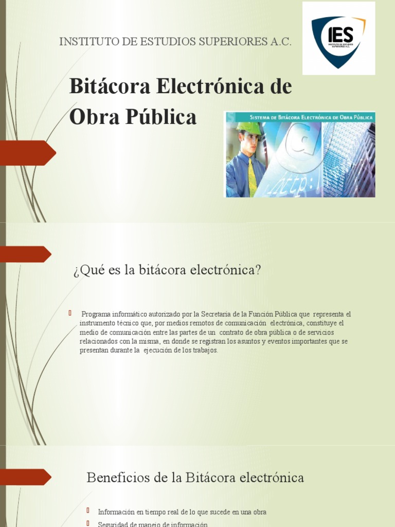 Bitácora Electrónica de Obra Pública | PDF | Blog | La seguridad informática