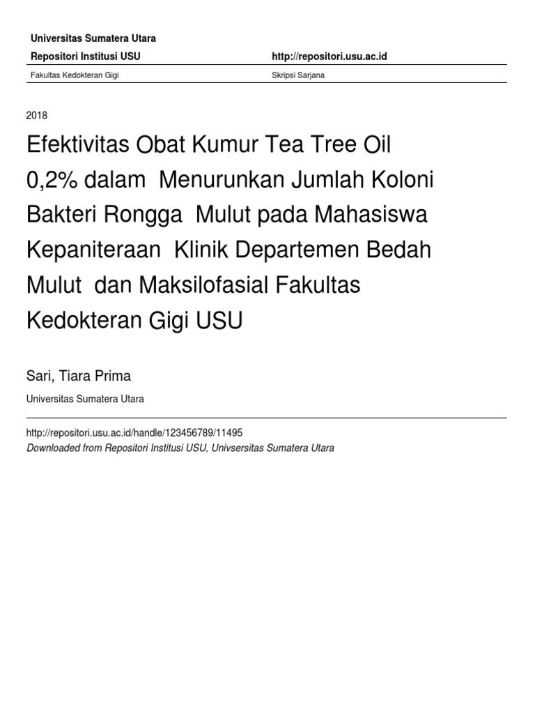 Sari, Tiara Prima: Universitas Sumatera Utara Repositori Institusi USU ...