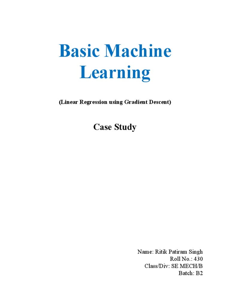 Basic Machine Learning: Case Study | PDF | Machine Learning ...