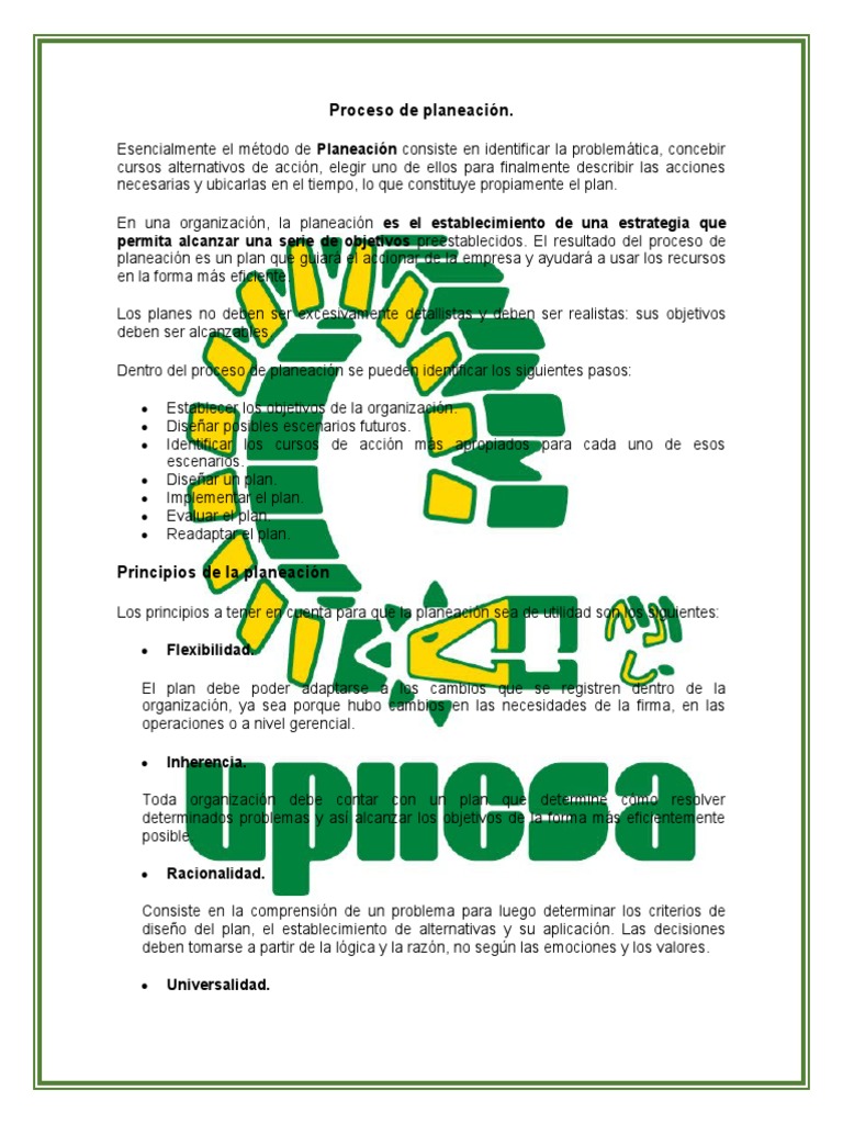 Proceso de Planeación Efectiva en Empresas | PDF | Planificación ...