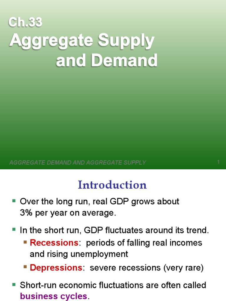 Aggregate Demand and Aggregate Supply | PDF | Supply (Economics ...
