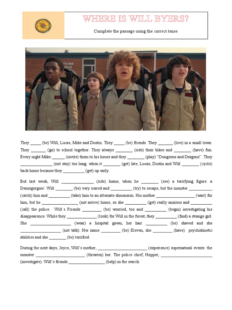 Mixed Tenses Stranger Things Tests 130825 | PDF