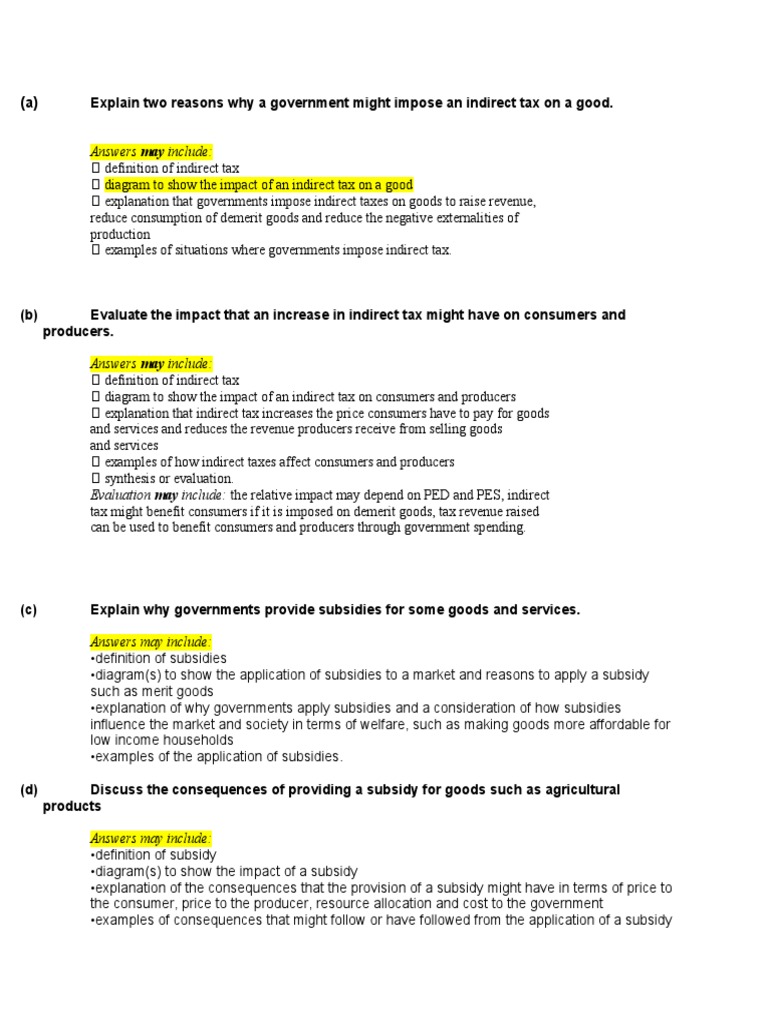 Formative Assessment - Economics | PDF | Indirect Tax | Taxes
