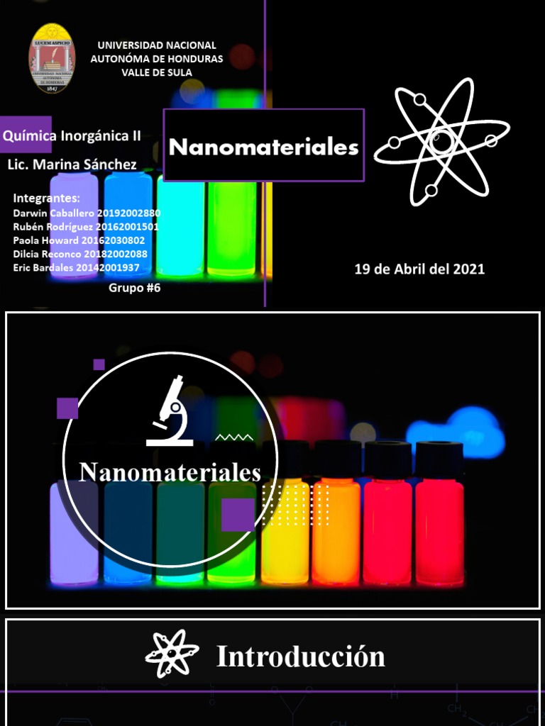 Nanomateriales Presentación | PDF | Nanotecnología | Nanomateriales