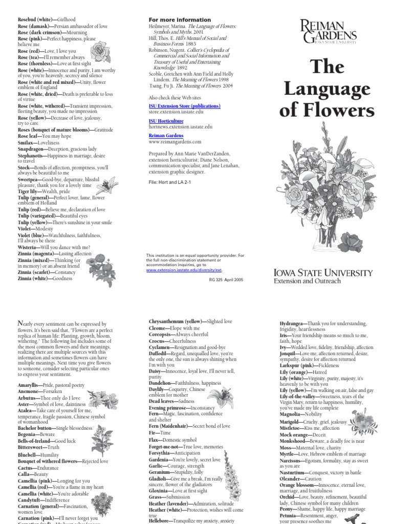 The Language of Flowers | PDF | Plants | Botany