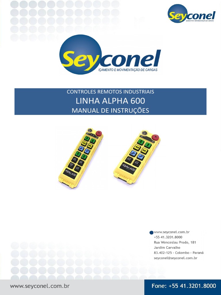 Manual de Instruções Alpha 600 | PDF | Relé | Diodo emissor de luz