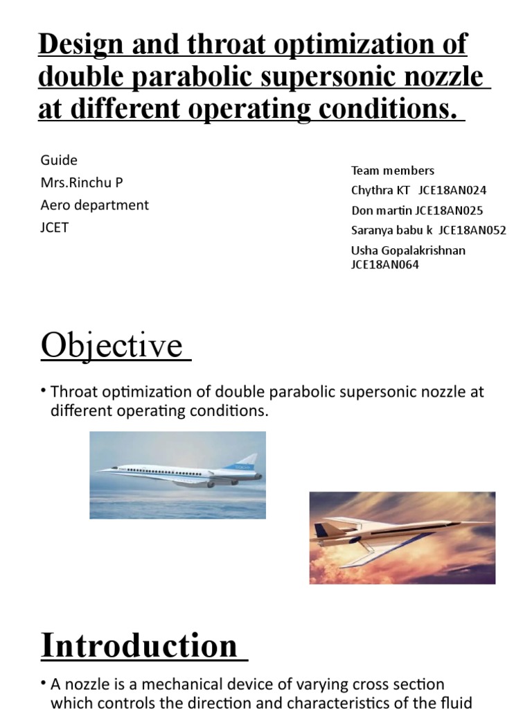 Design and Throat Optimization of Double Parabolic Supersonic Nozzle at ...