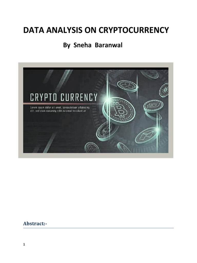 Data Analysis On Cryptocurrency Report | PDF | Cryptocurrency | Money