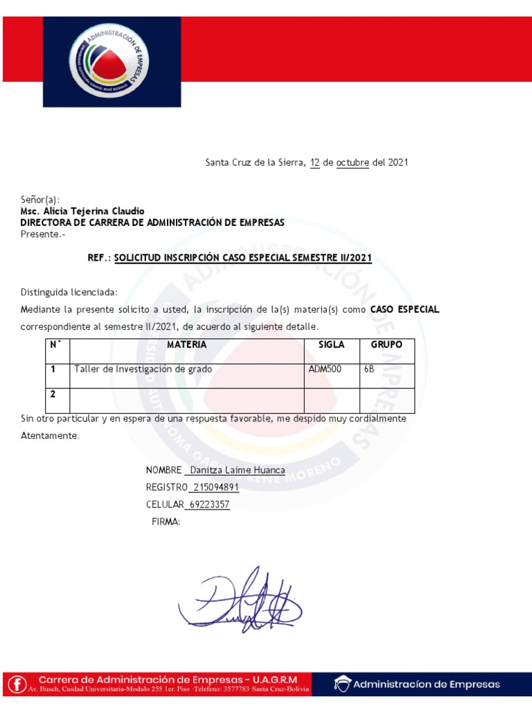 Caso Especial Danitza | PDF