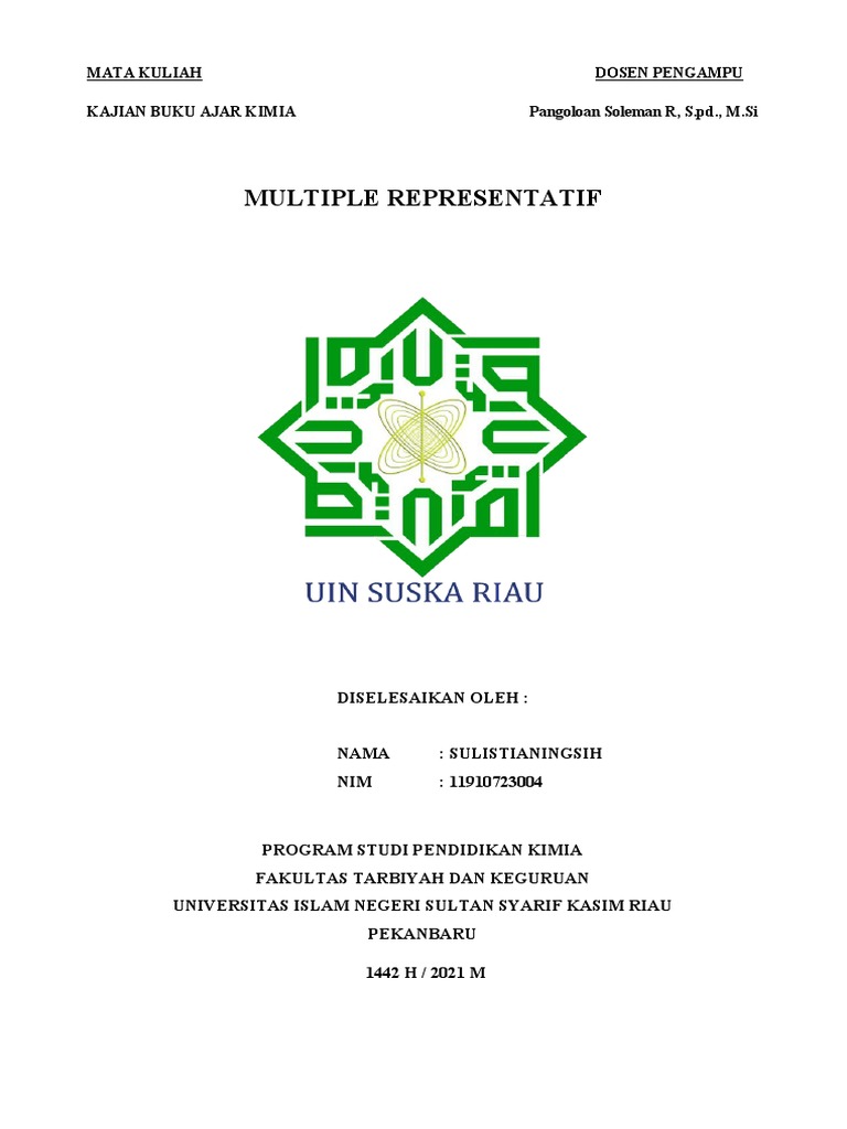 Pembahasan Soal Multiple Representatif (Sulistianingsih VA) | PDF