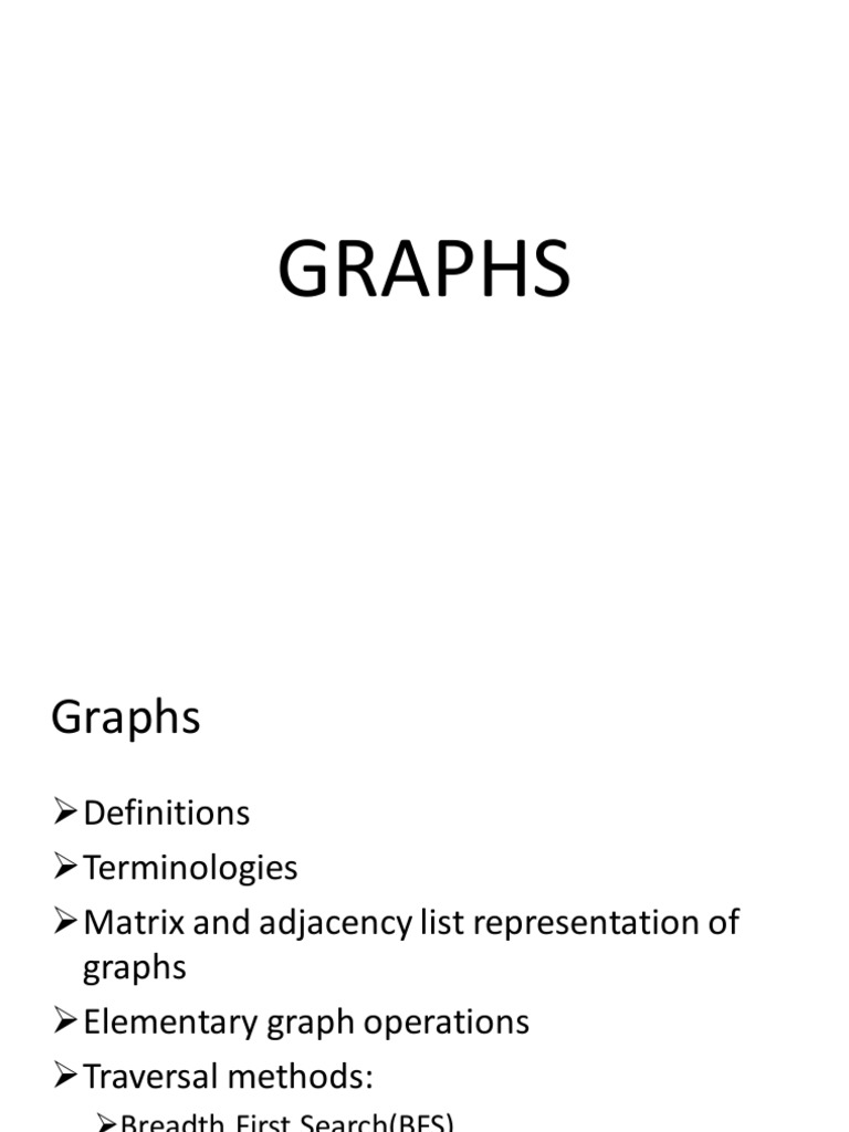 MODULE 5 Graphs | PDF | Vertex (Graph Theory) | Algorithms And Data Structures