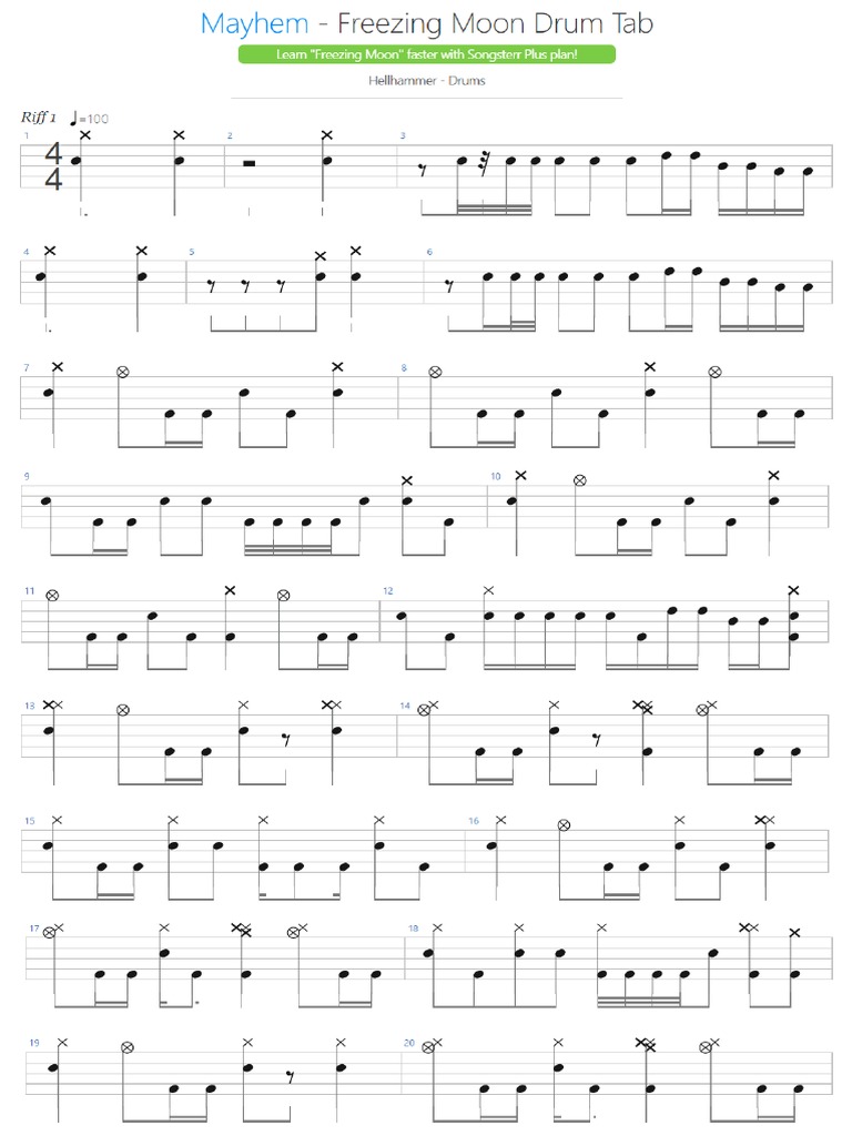 Freezing Moon Tab | PDF