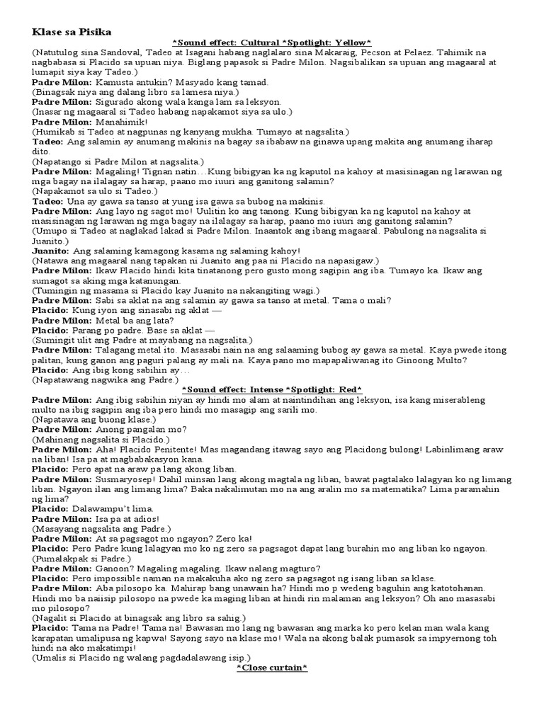 Klase Sa Pisika - Mga Paksin | PDF