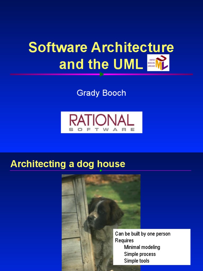 Software Architecture and The UML: Grady Booch | PDF | Unified Modeling ...