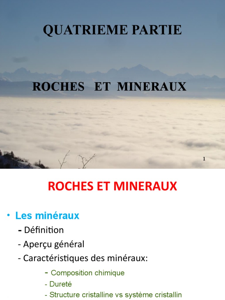 Minéraux et Roches : Définitions et Types | PDF | Roche sédimentaire ...