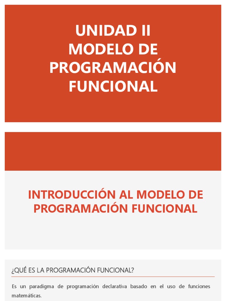 Unidad Ii | PDF | Programacion Funcional | Lenguaje de programación