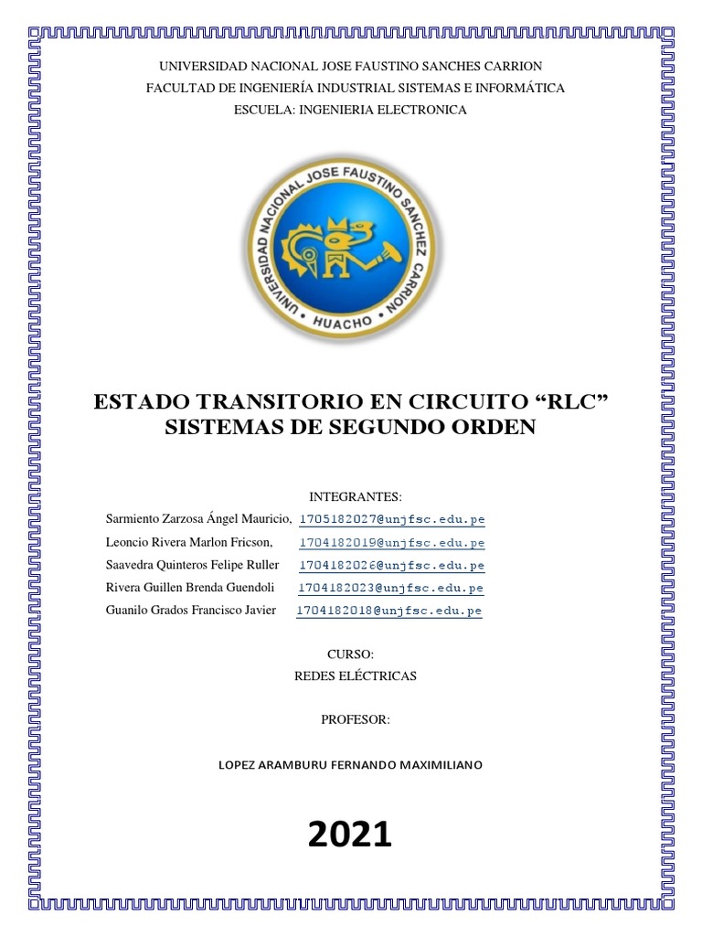 Análisis Transitorio en Circuitos RLC | PDF | Oscilación | Medición