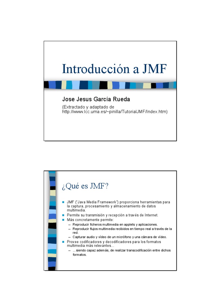 Introducción A JMF | PDF | Multimedia | Java (lenguaje de programación)