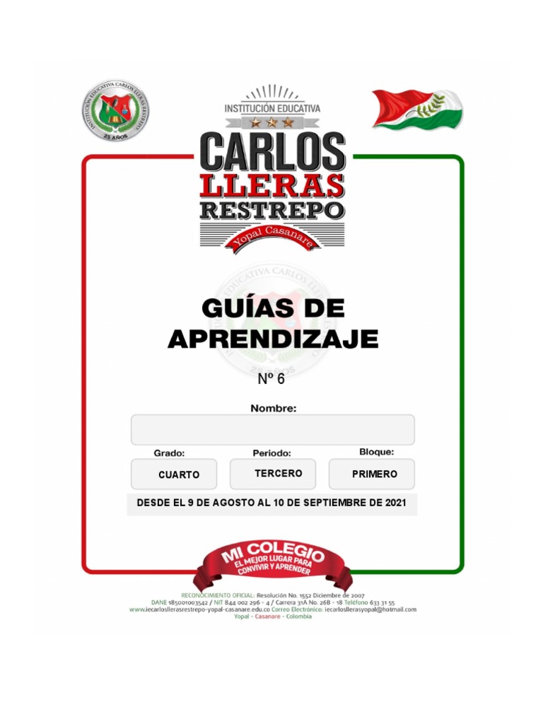 Guia de Aprendizaje 6 Grado 4 | PDF | Mezcla | Importar