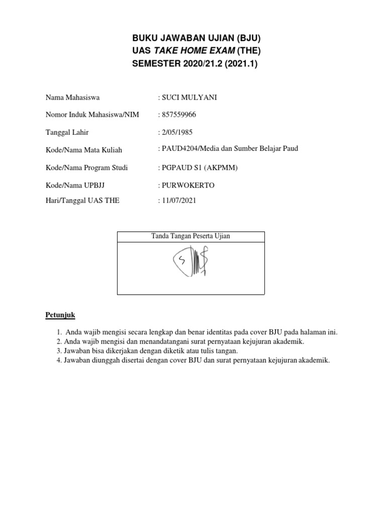 Panduan Ujian dan Media PAUD | PDF