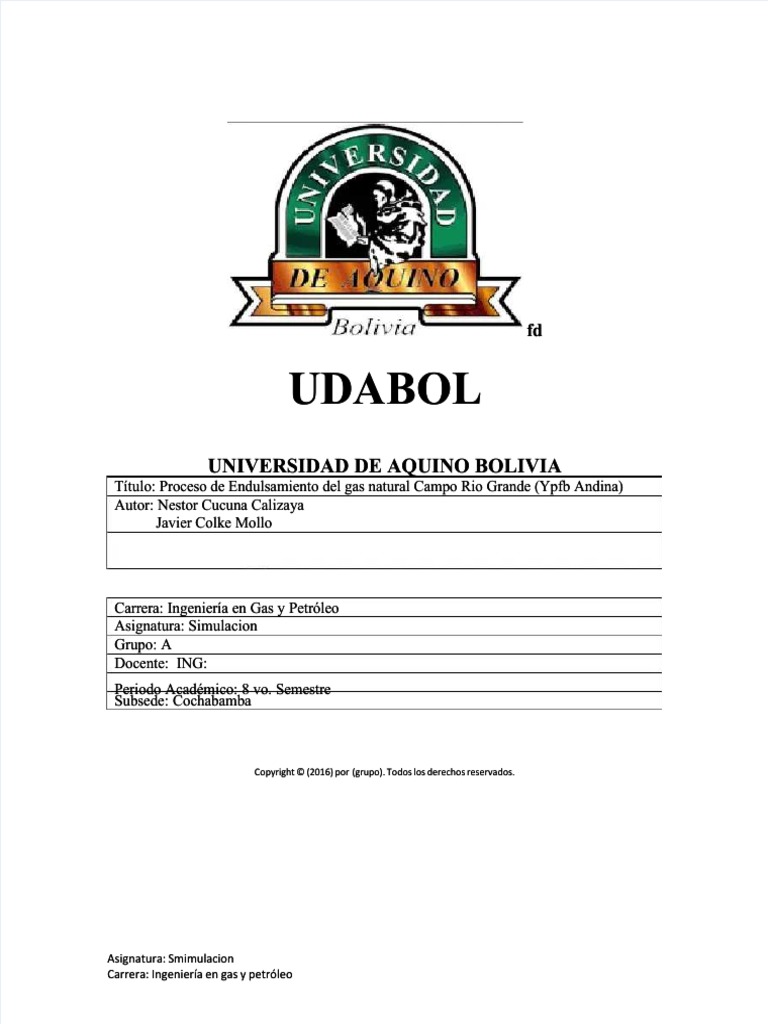 Udabol Universidad de Aquino Bolivia | PDF | Dióxido de carbono | Gas ...